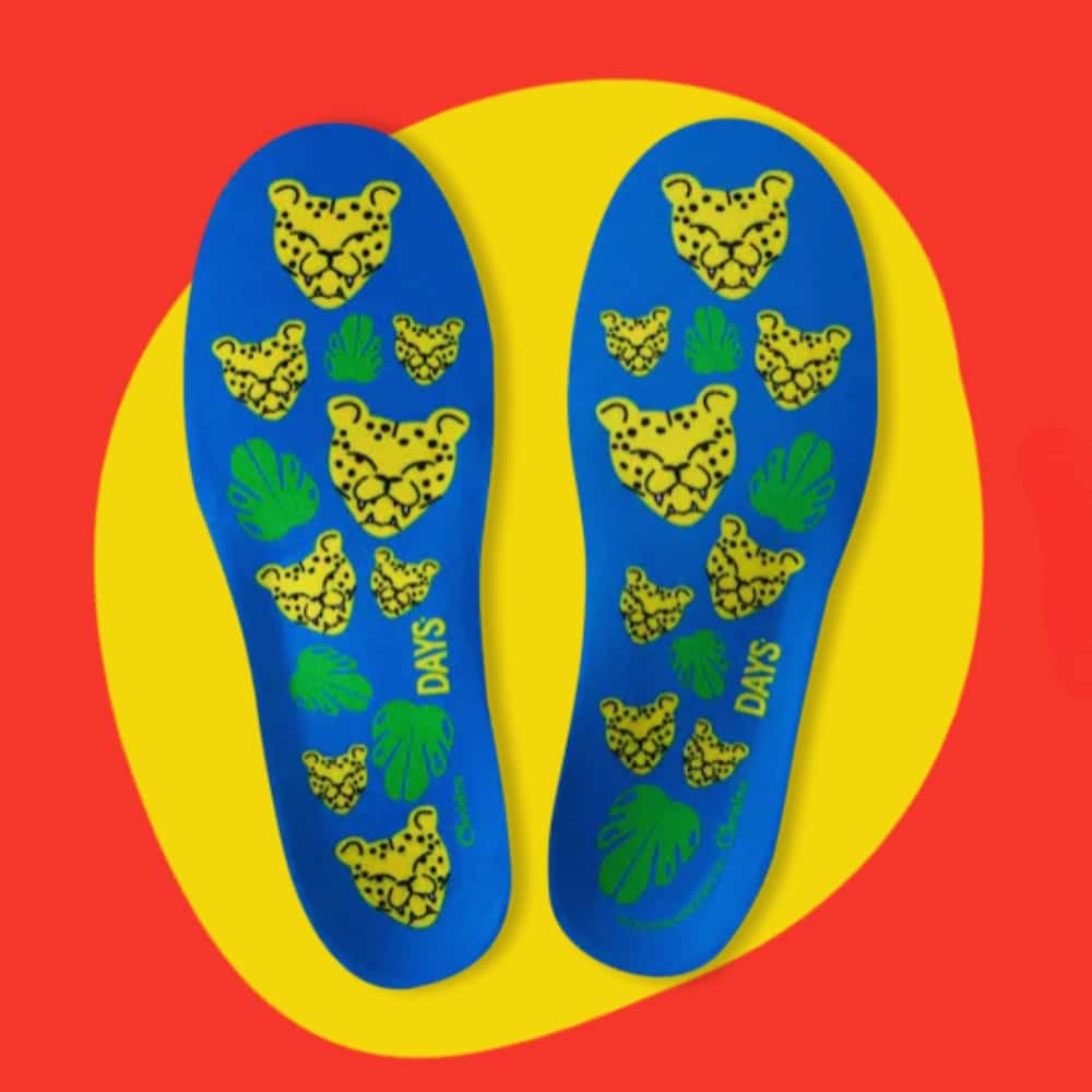 Anatomical Kids Insoles Cheetah Comfy Blue - Christou 1910 - English
